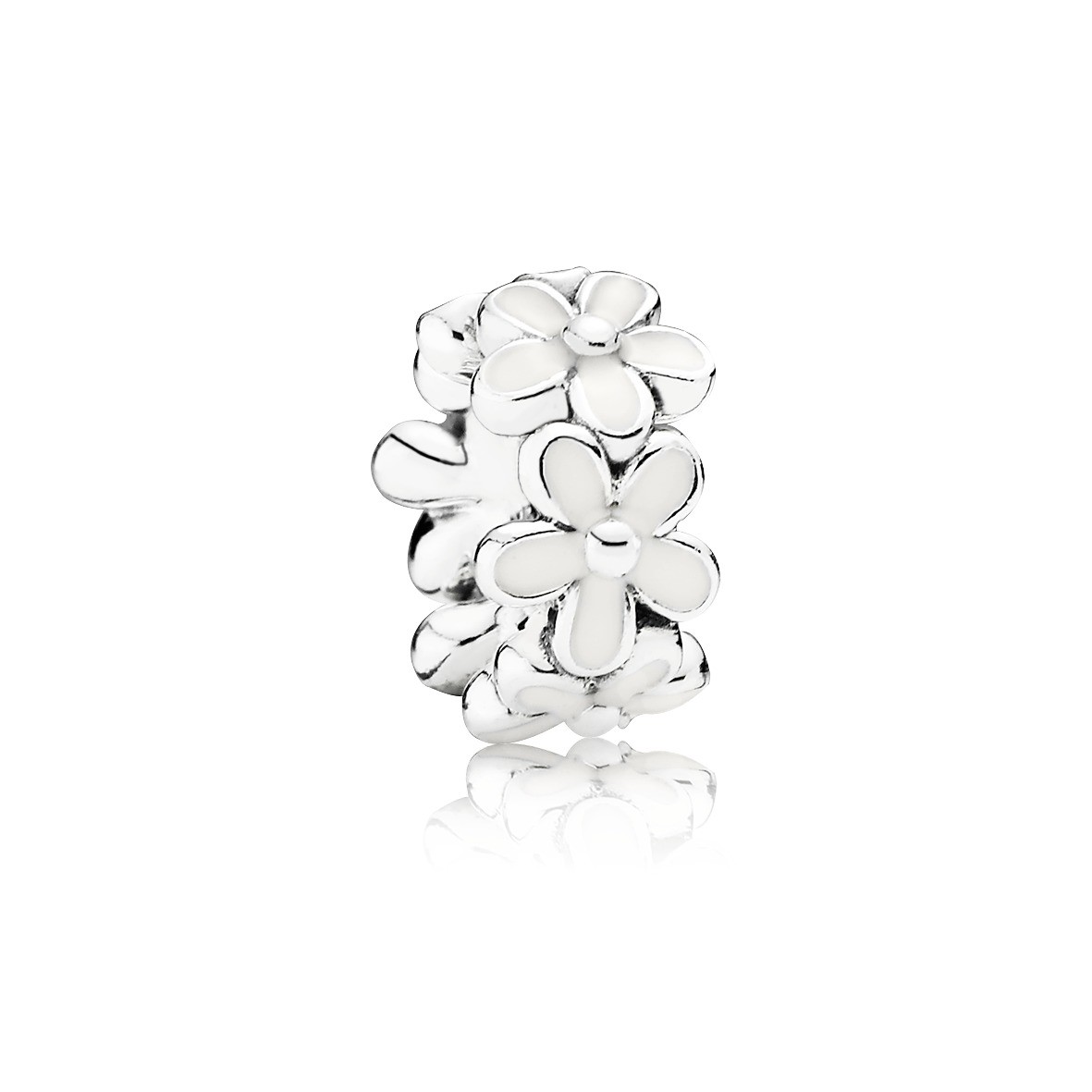Daisy silver spacer with white enamel | Sale Price R699.00 [| Pandora ...