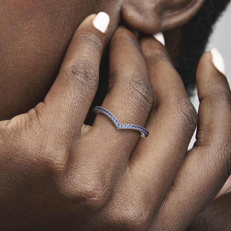 Pandora Timeless Wish Sparkling Blue Ring - PandoraShop Online