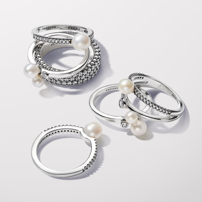 Duo Treated Freshwater Cultured Pearls Ring - PandoraShop Online